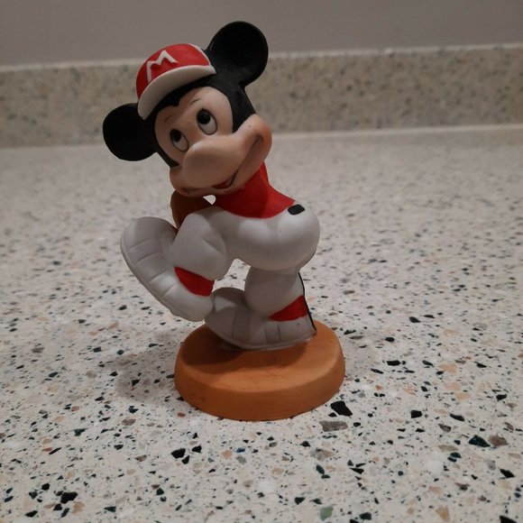Disney | Accents | Disney Vintage Ceramic Mickey Mouse Playing Baseball ...